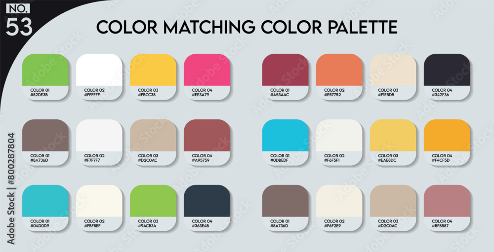 Color matching color palette - 53, Fashion Trend Color guide palette ...