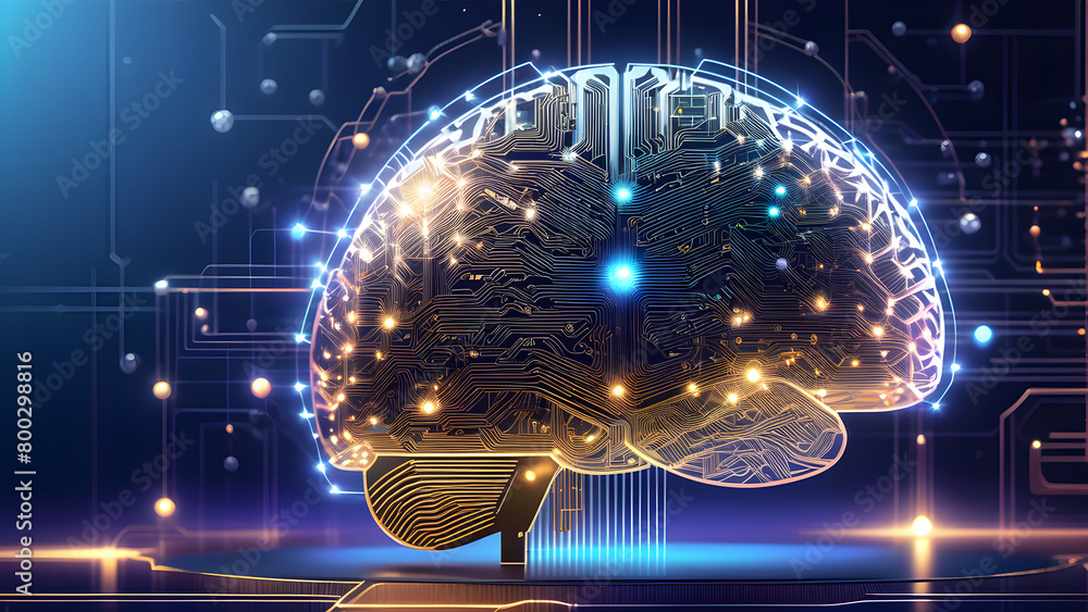 Machine learning concept background, futuristic concept wallpaper ...