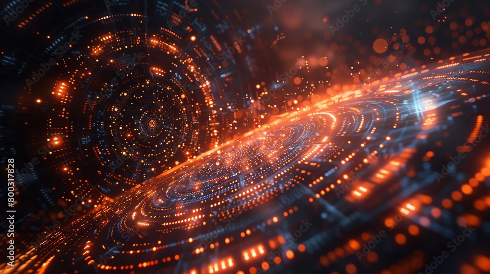 Explore the vast expanse of the digital universe, where glowing ...