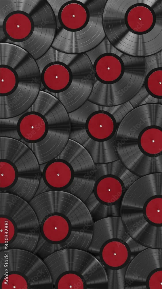 Vertical video. Realistic looping 3D animation of the classic black ...