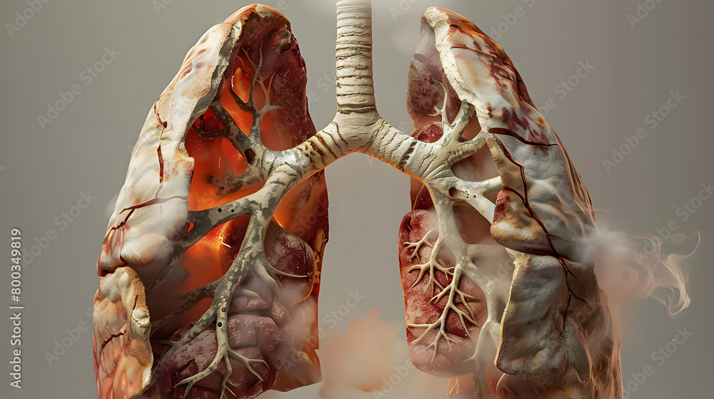 what do lungs look like inside after 20 years smoking Stock ...