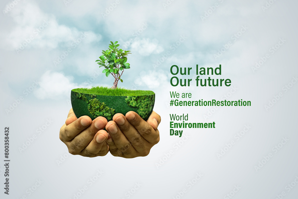 World Environment Day 2024 concept - Land restoration, desertification and drought resilience ...