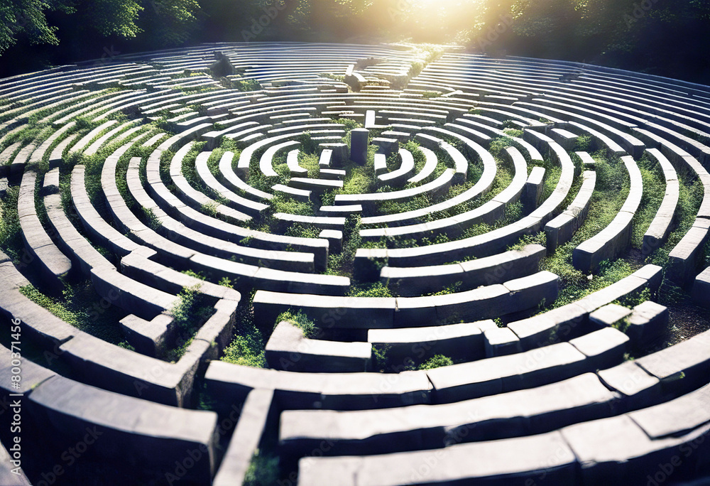 'labyrinth Path arrow across pass through puzzle way road search choice ...