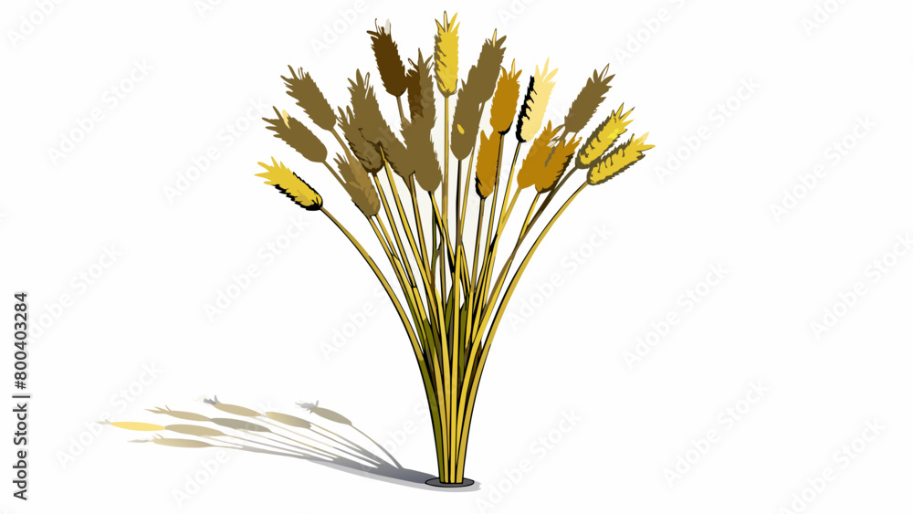 A bouquet of wispy golden stalks stands tall in a field their tops ...