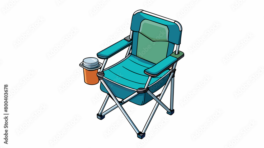 A compact chair made of nylon fabric and aluminum frame designed for ...