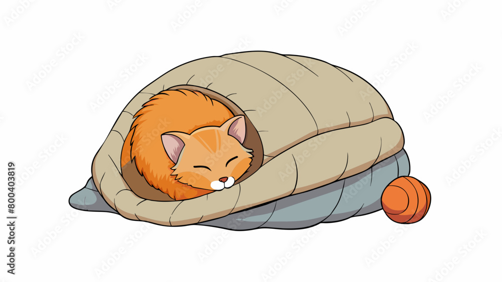 A cozy corner filled with soft blankets and a snoring ball of fur where ...