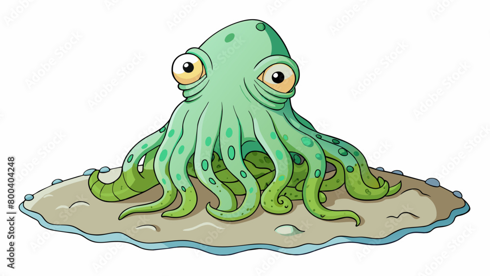 A giant squidlike creature with a body the size of a small island. Its ...