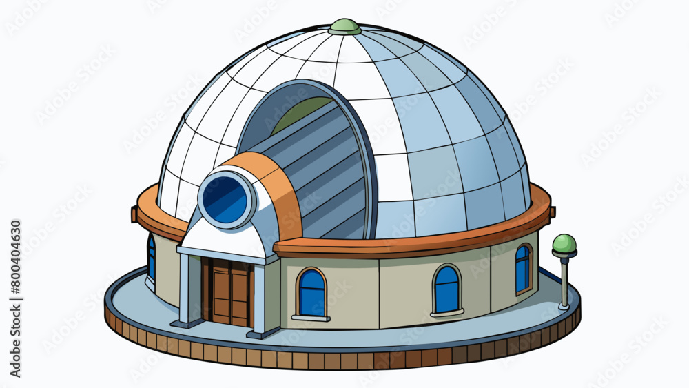 A large domeshaped structure with a circular opening at the top housing ...