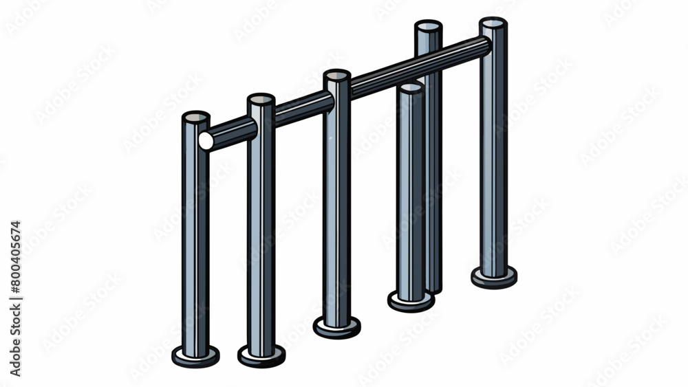 A set of sleek black bars made from lightweight aluminum designed for ...