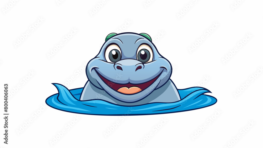 A smiling sociable animal with sleek rubbery skin and blowhole on top ...