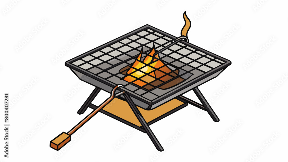 Campfire grilling grate This metal grate is designed for cooking over ...
