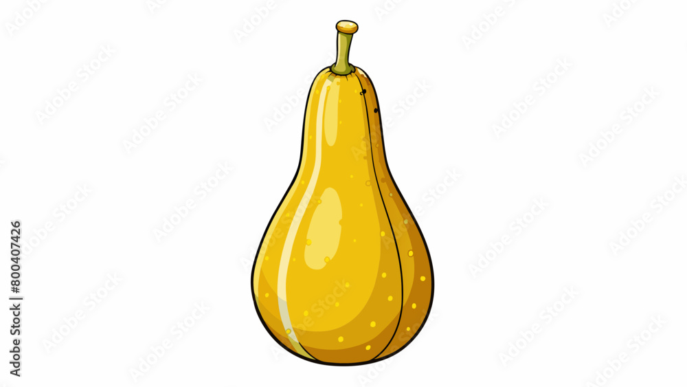 Here we have a pear that is tall and slim almost resembling a bottle in ...