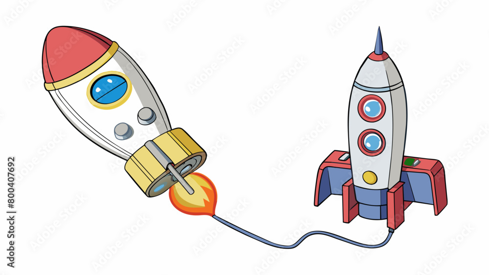 Model rockets are launched using a simple handheld controller with a ...