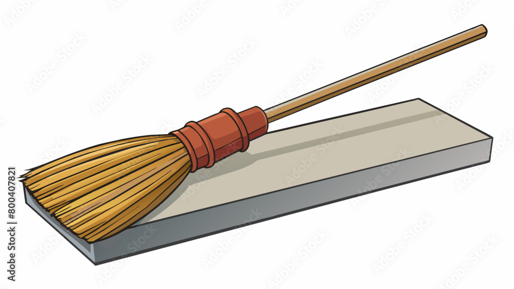 Resting on the shelf the old broomstick had seen better days. Its ...