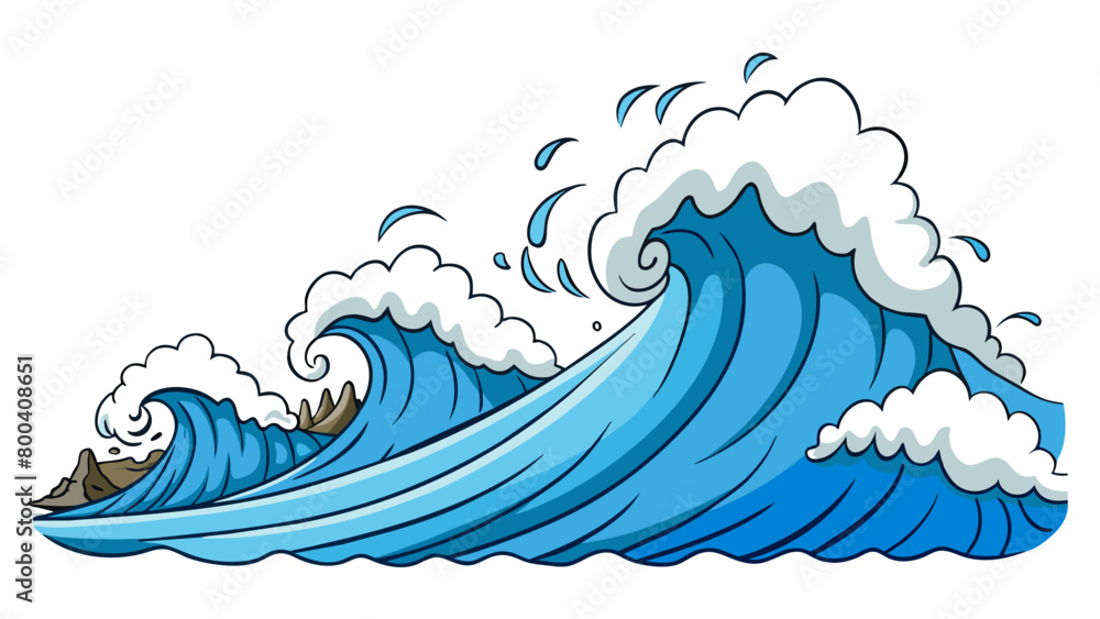 Waves crashed violently against the shore as the hurricane approached ...