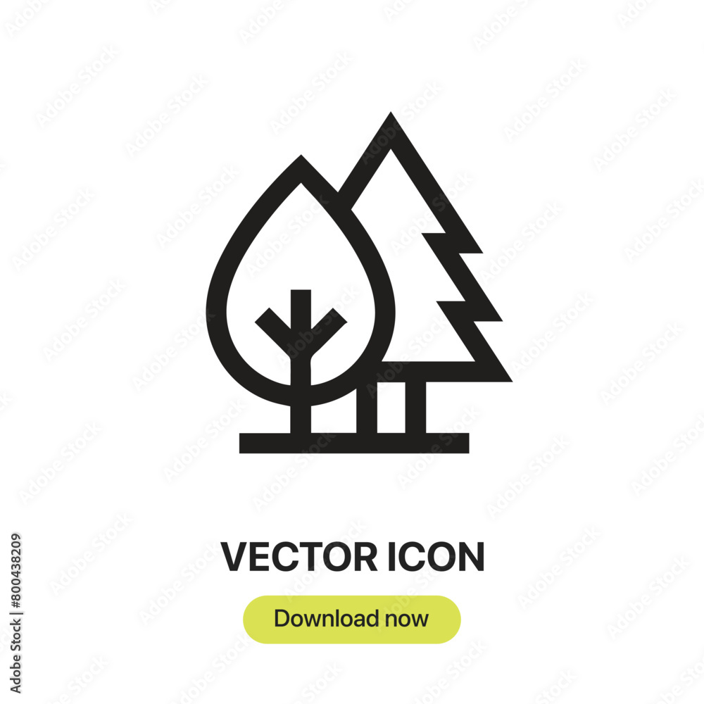 Park icon vector. Linear-style sign for mobile concept and web design ...