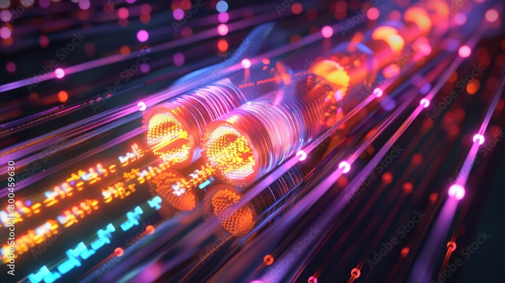 Illustrazione Stock optical network using space division multiplexing ... Illustrazione Stock optical network using space division multiplexing ...