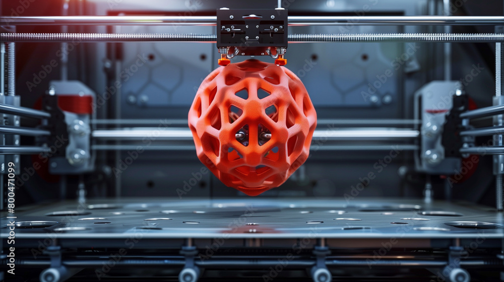 3D printing revolution: Image of a 3D printer creating complex objects ...