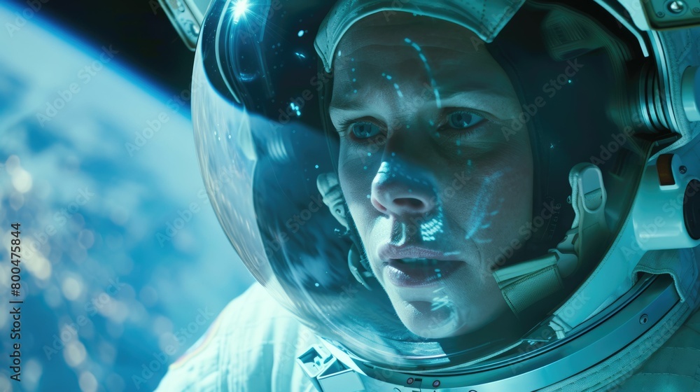 Photo & Art Print The picture of the astronaut flying in the space with ...