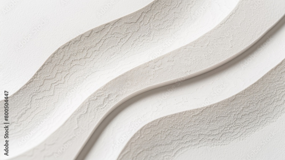 White abstract waves wave papercut overlapping 3d soft pastel paper ...