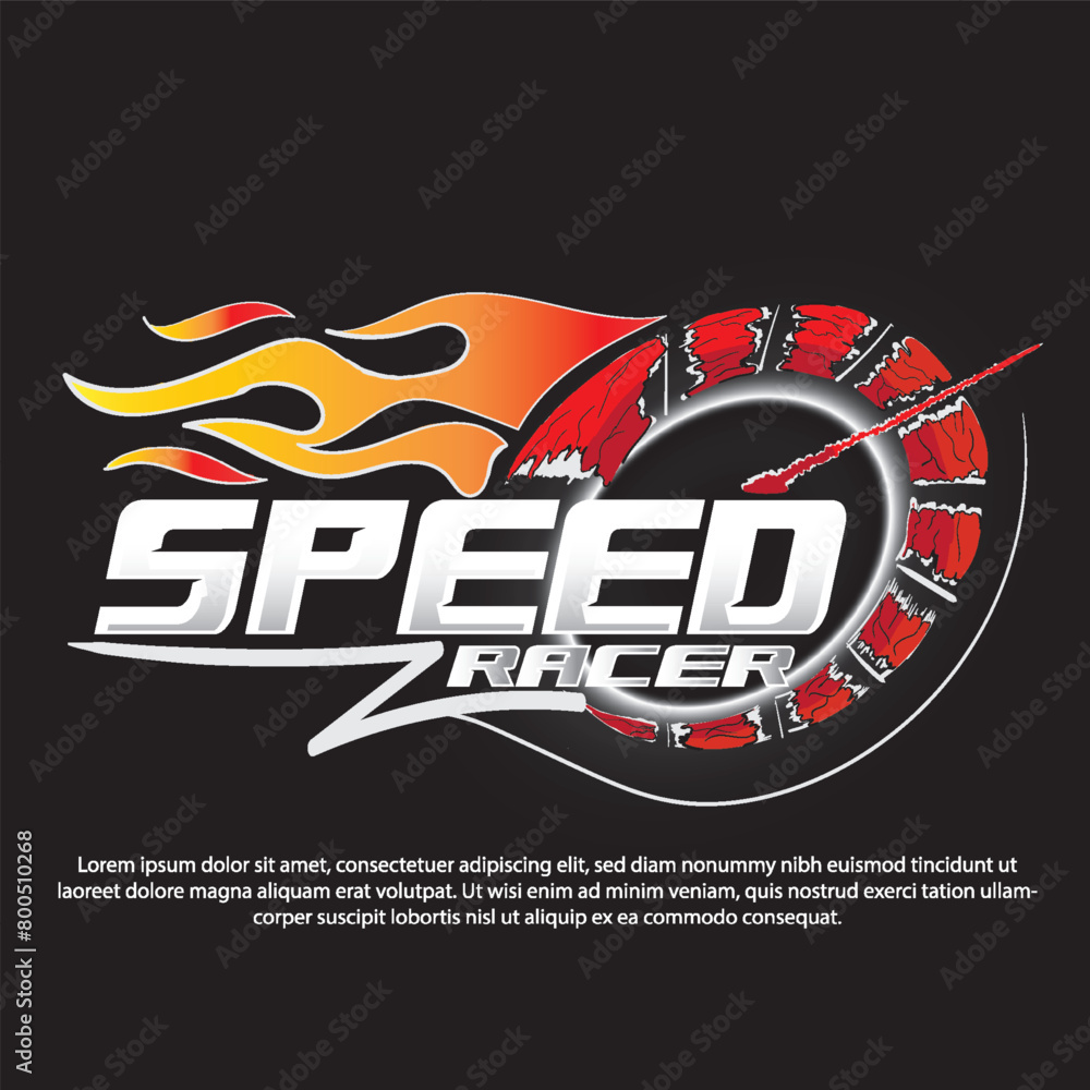 logo speed racer logo speedometer Stock Vector | Adobe Stock