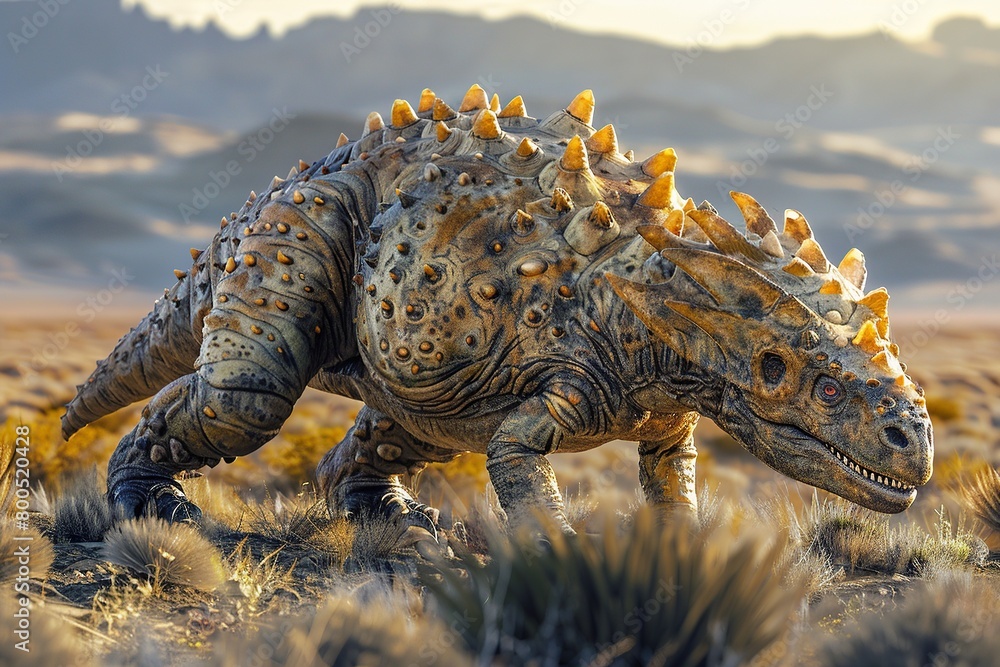 Behold the Ankylosaurus clad in formidable armor, exuding protection ...