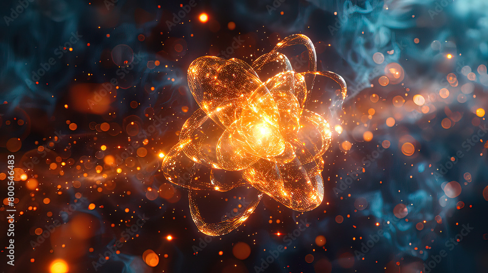 Strong nuclear explosion of atomic cells. Stock Illustration | Adobe Stock