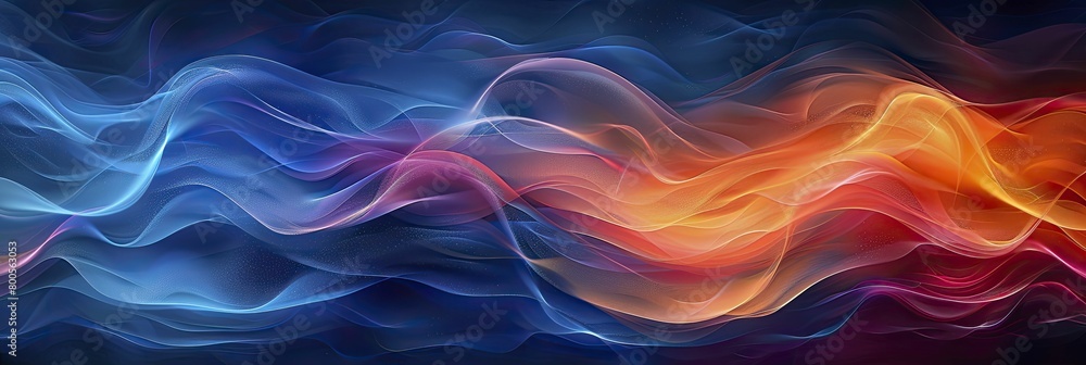 Harmonious cardiac rhythms represented in colorful abstract patterns ...