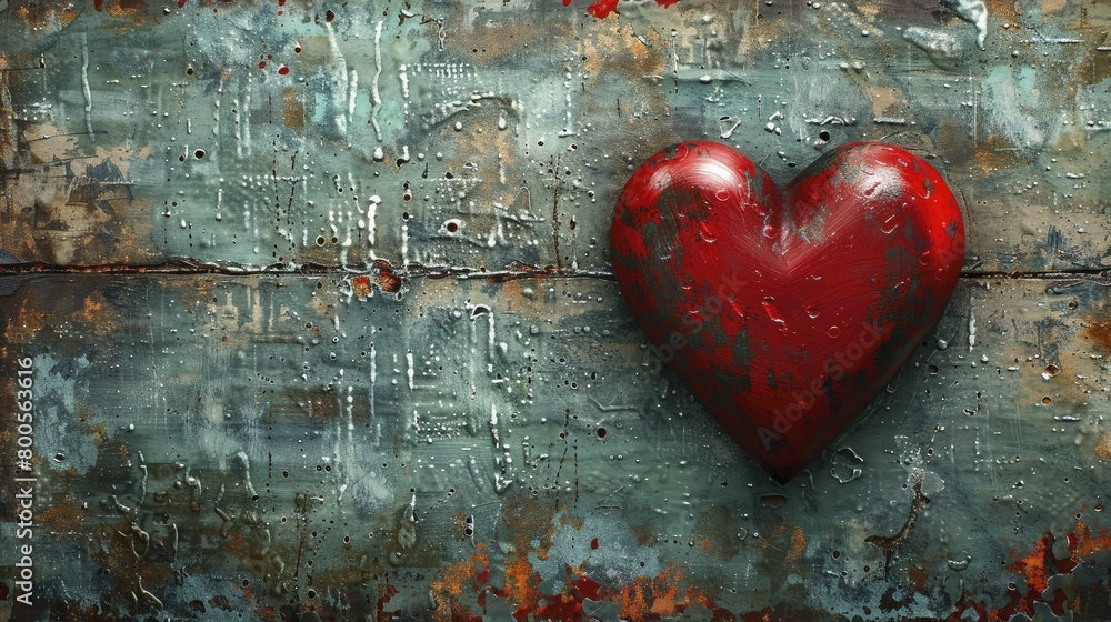 Layered heart textures in a collage of medical imagery, collage red ...