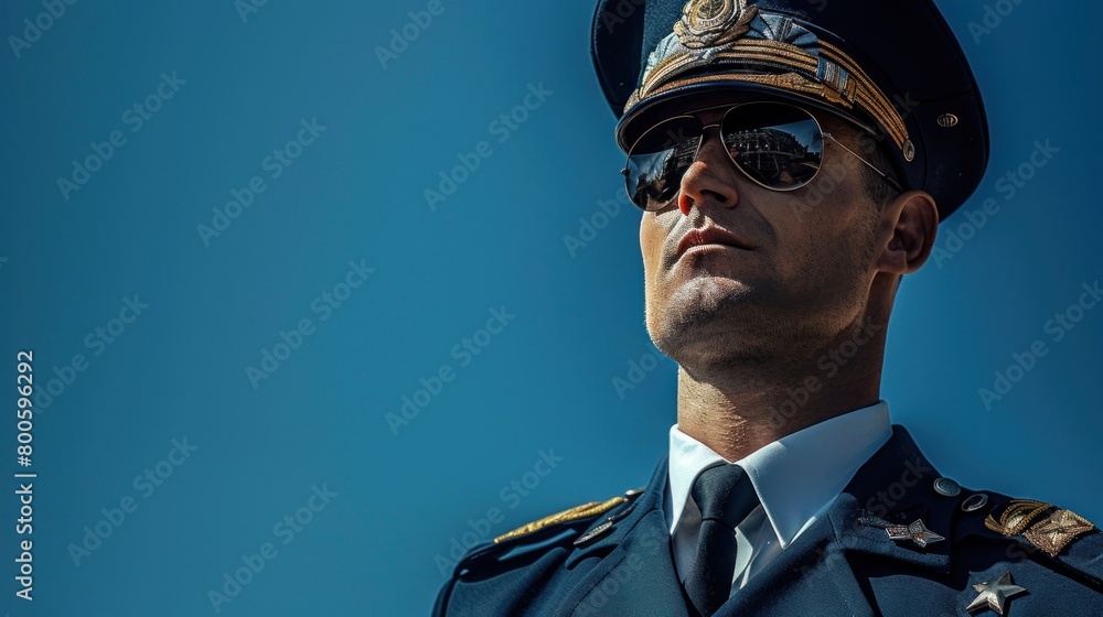 Embody the strength of a military officer, adorned in uniform ...