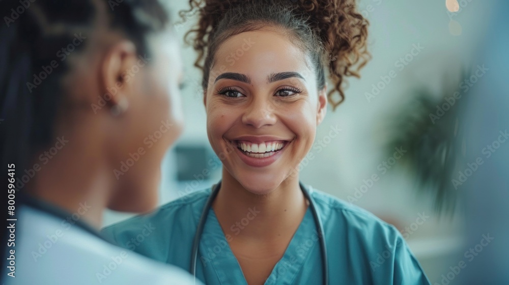 Highlight the empathy of a nurse, comforting a patient with a ...