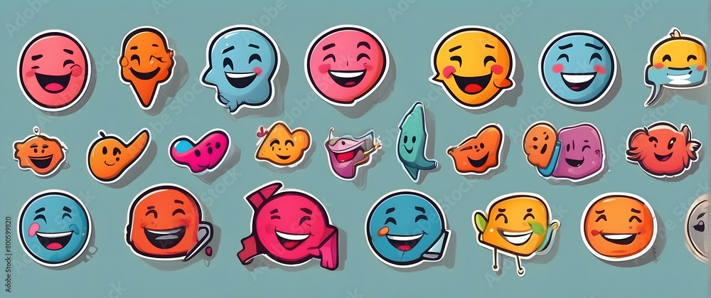 A diverse set of emoji icons showcasing a range of emotions and ...