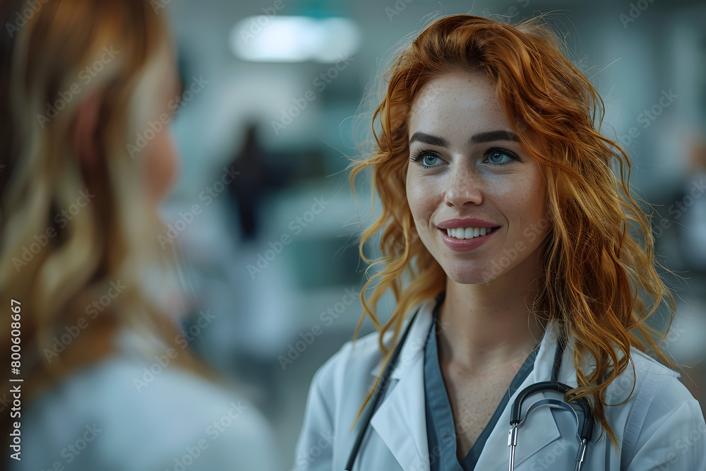 Caring young nurse checking patient charts, representing dedication in ...