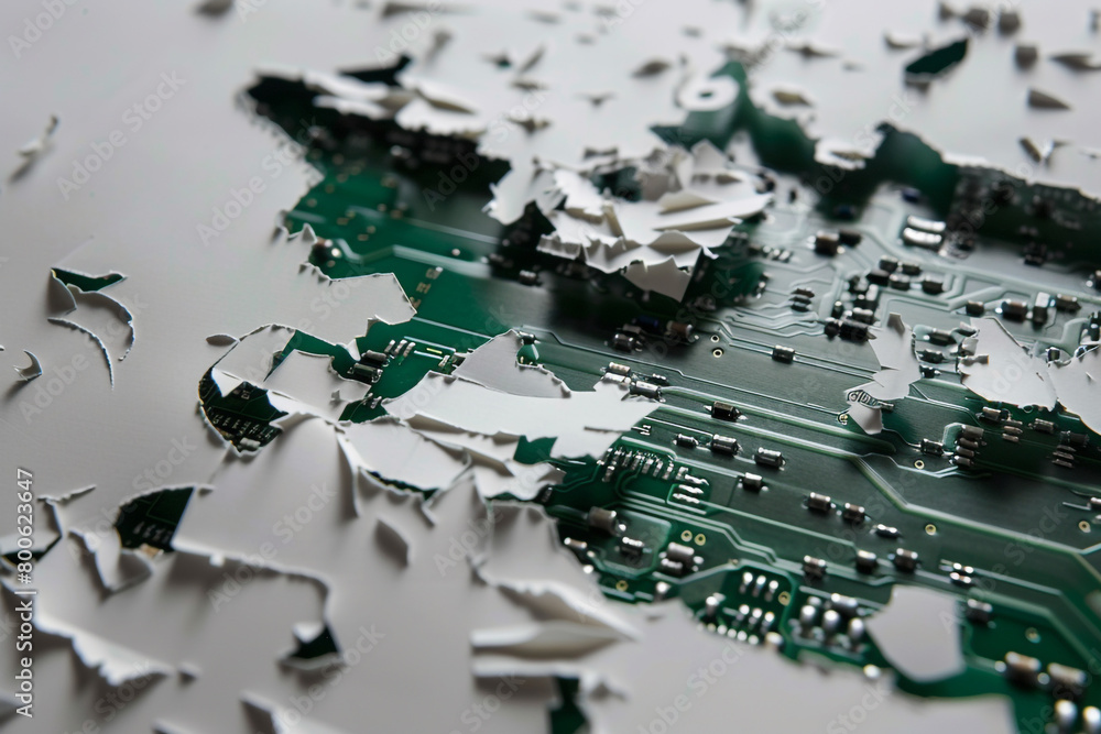 Paper tear opening to a digital world circuitry and codes tech forward ...