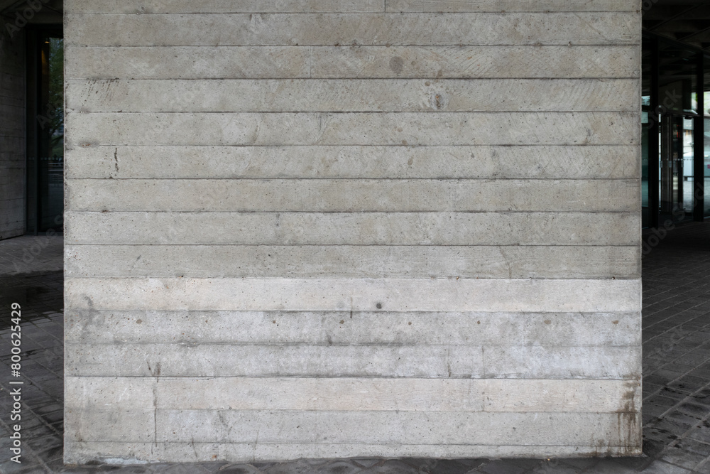 Concrete wall with horizontal lines and subtle textures. Urban ...