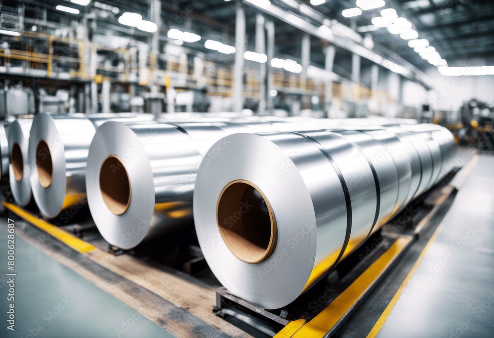 'plant shop production lie aluminum rolls row chimney construction ...