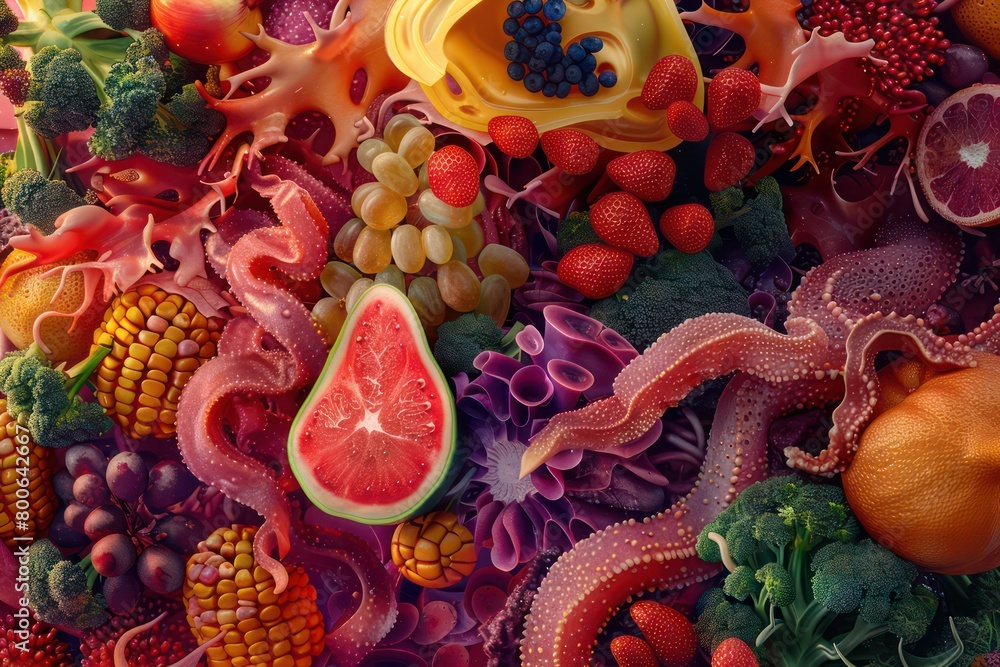 wallpaper representing in some way the human metabolic system and ...