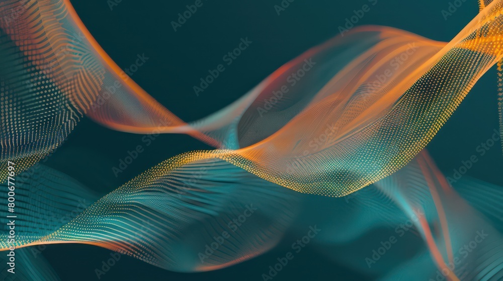 abstract with lines power bi dashboard, teal and orange an intricate ...