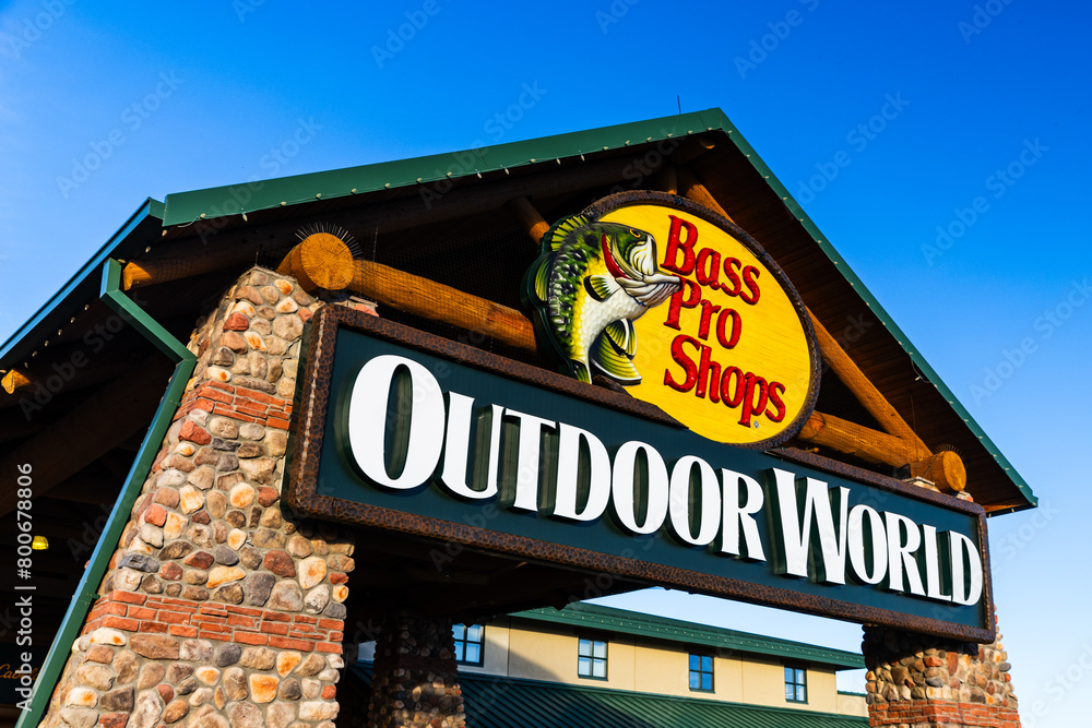 Bass Pros Shops is a chain known for its large, wilderness-themed ...