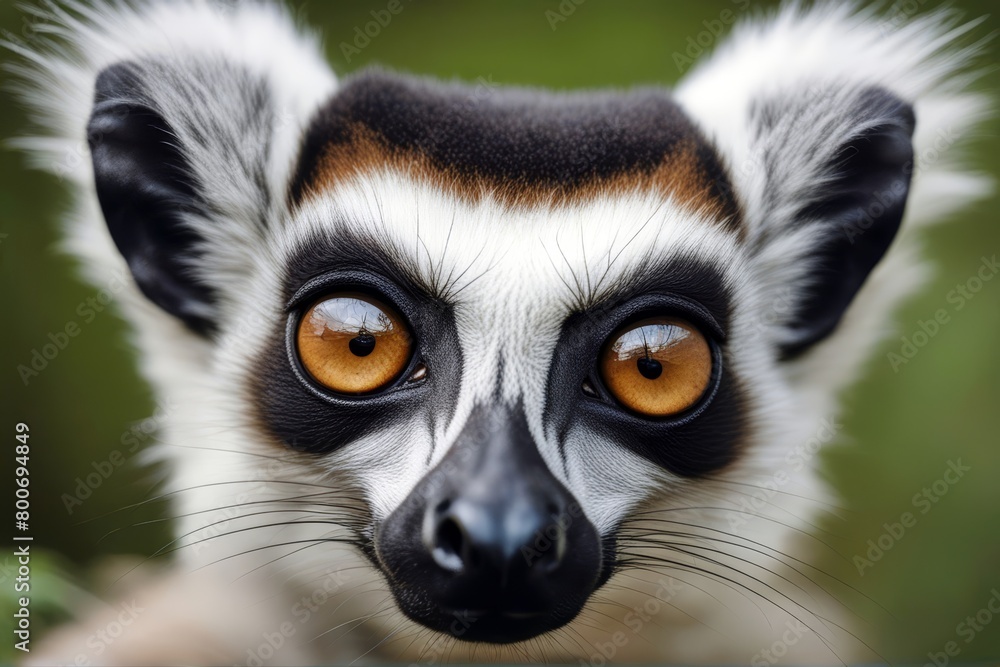 face funny lemur close eyes big monkey animal africa african alert ape ...