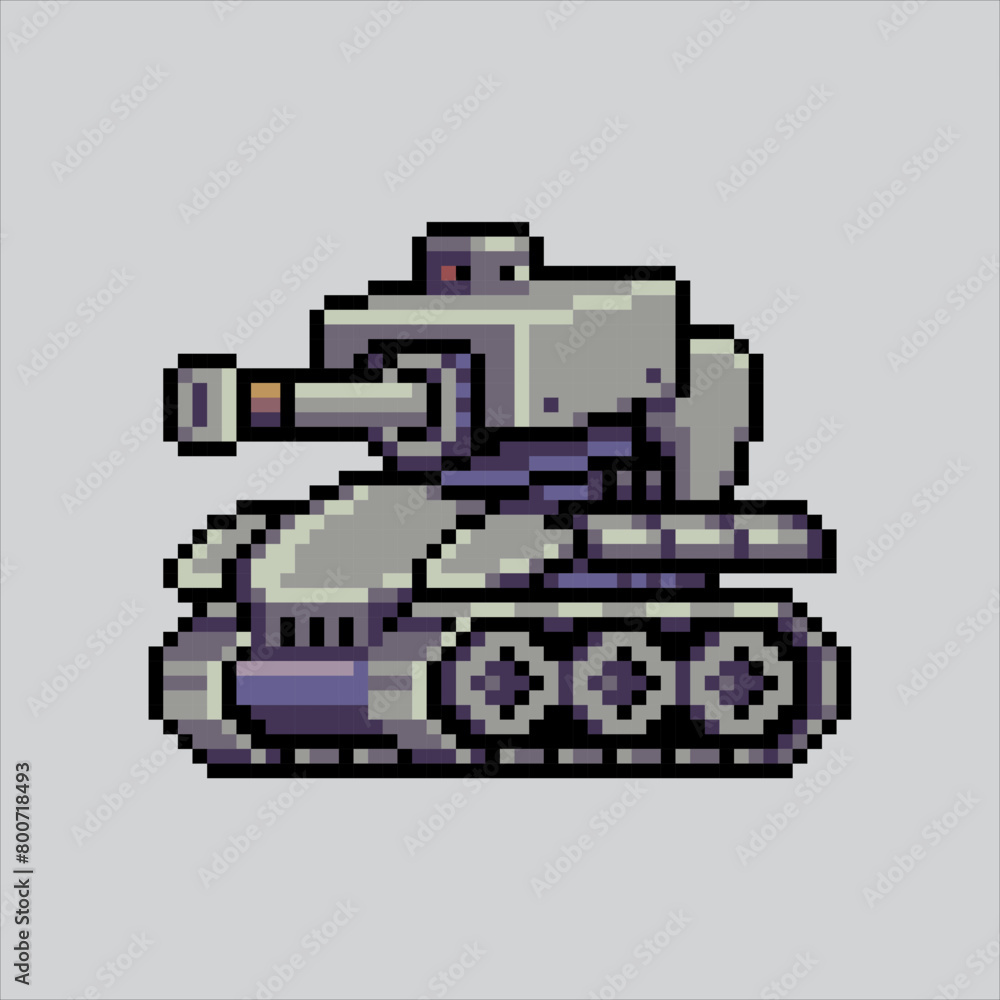 Pixel art illustration Military Tank. Pixelated Tank. Military Tank War ...