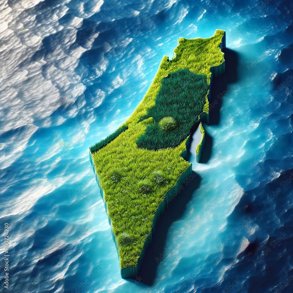 3d render of Palestine map with greenery inside. Stock Photo | Adobe Stock