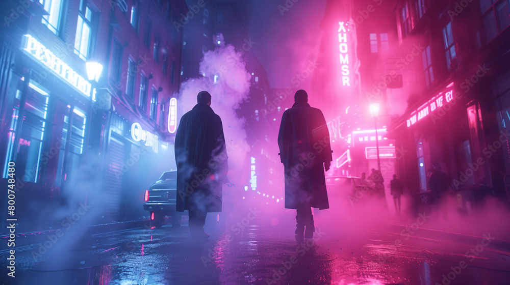 Classic detective story retold in neon-drenched cyberpunk world ...