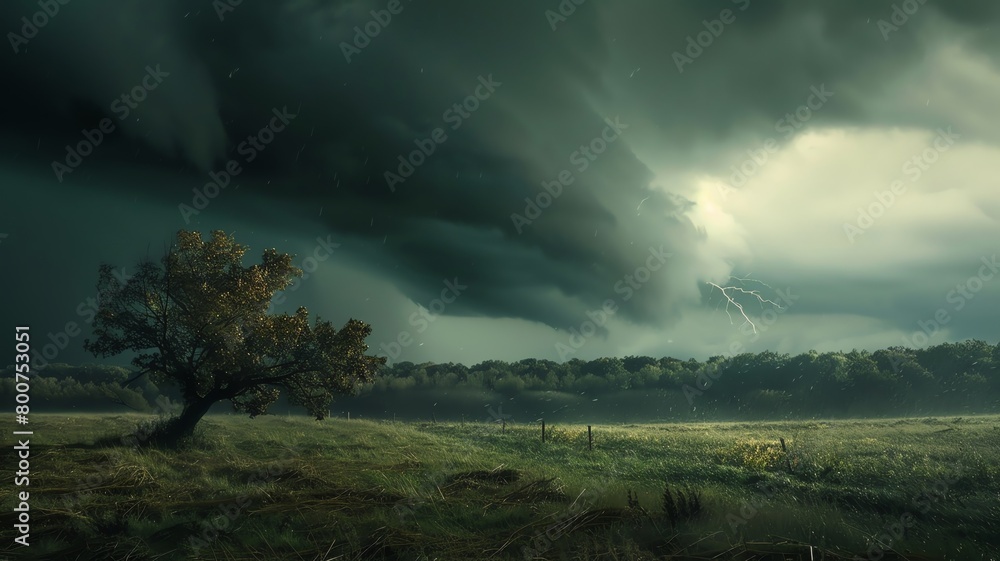Dramatic scene of a severe thunderstorm unleashing golf ball-sized hail ...