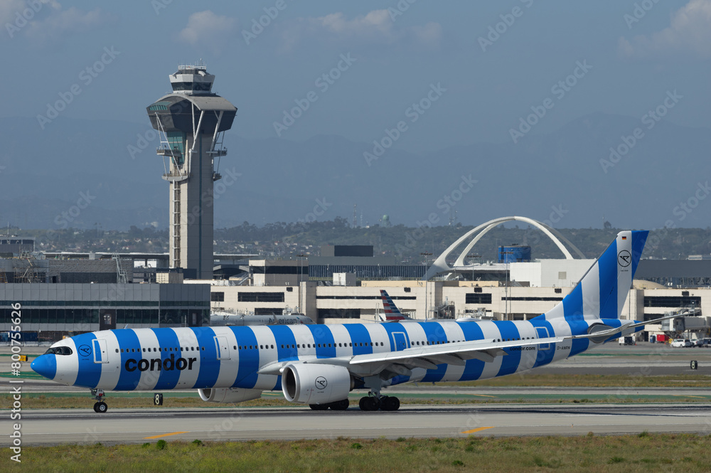 Condor Airbus A330-941 aircraft with registration D-ANRN shown taxiing ...