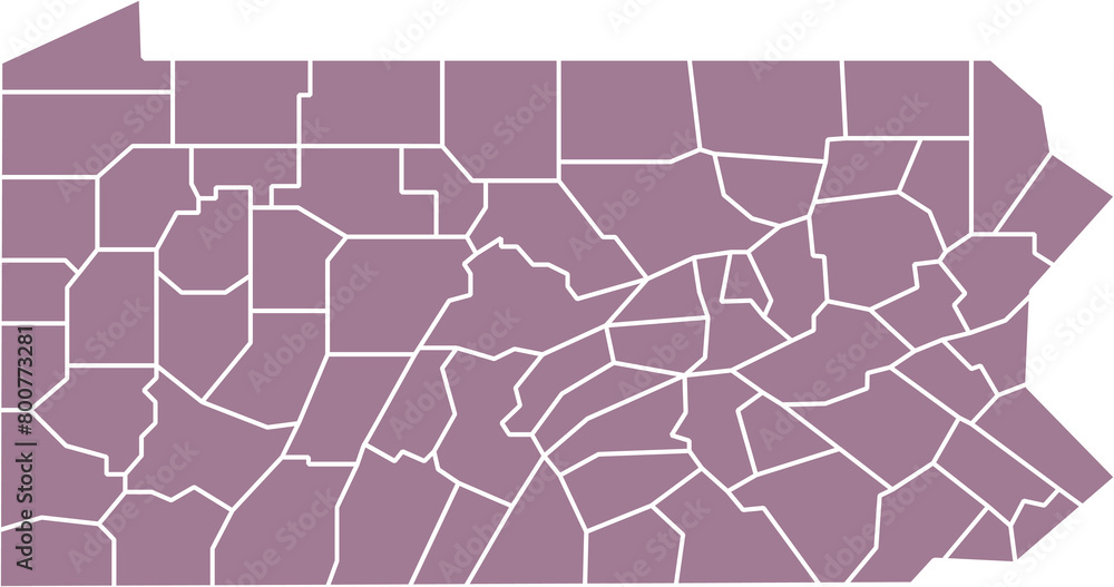 outline drawing of pennsylvania state map. Stock Illustration | Adobe Stock