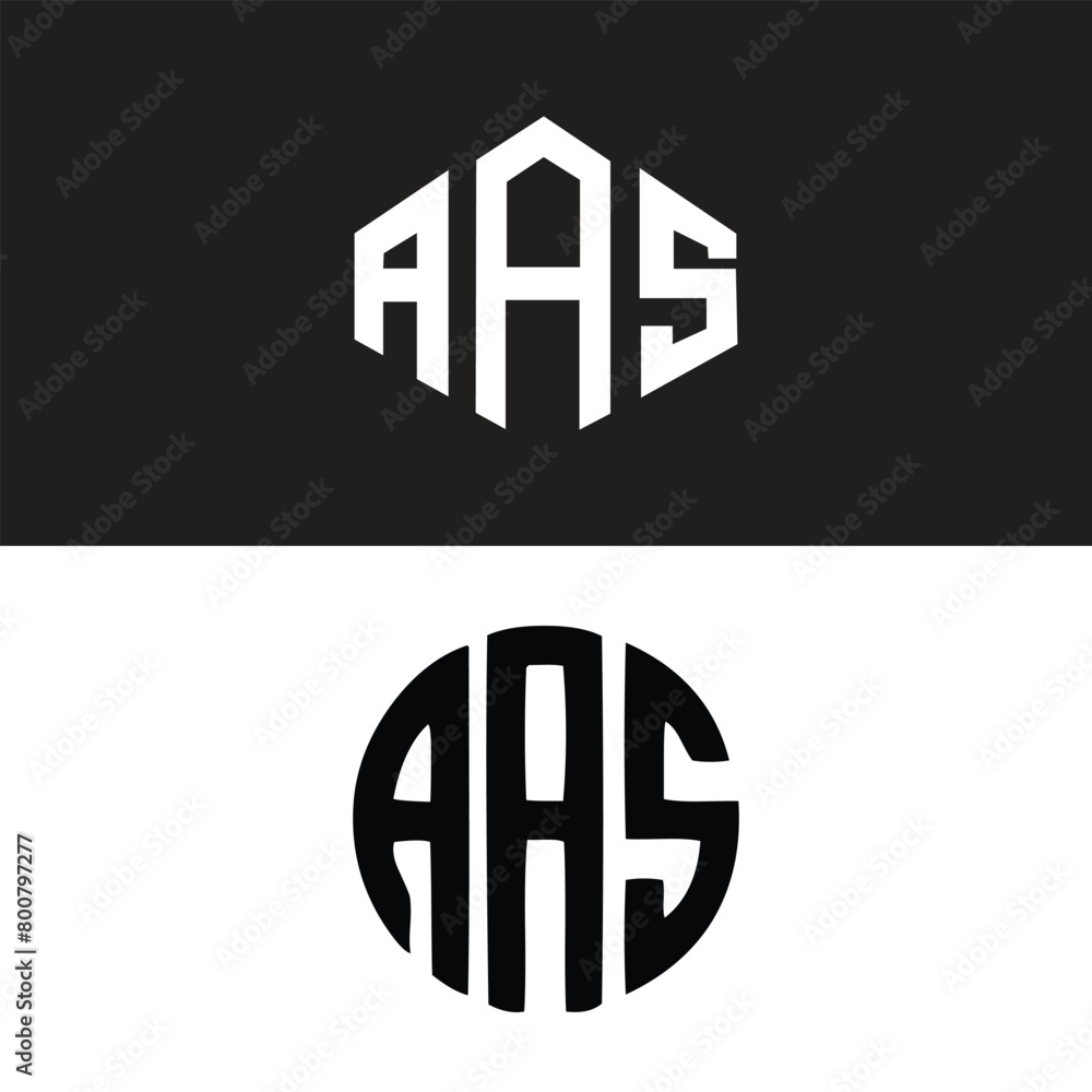AAS Letter Logo Design. Initial letters AAS logo icon. Abstract letter ...