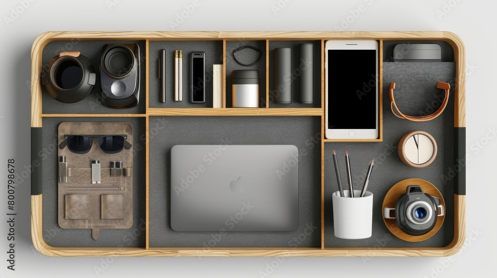 Top View Desk Organizer Set: Functional Office Storage Solutions ...