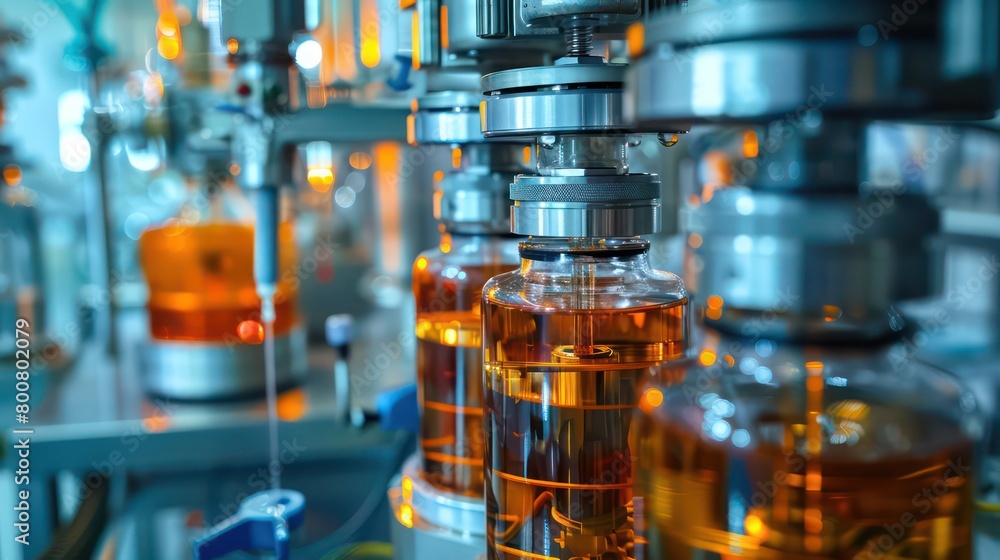 gas chromatography laboratory with equipment in operation Stock ...