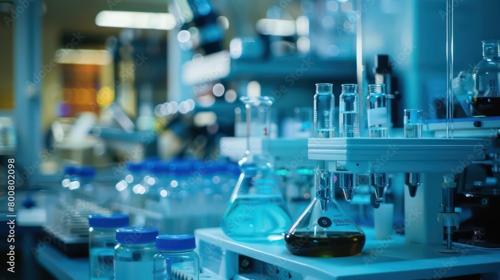 gas chromatography laboratory with equipment in operation Stock ...